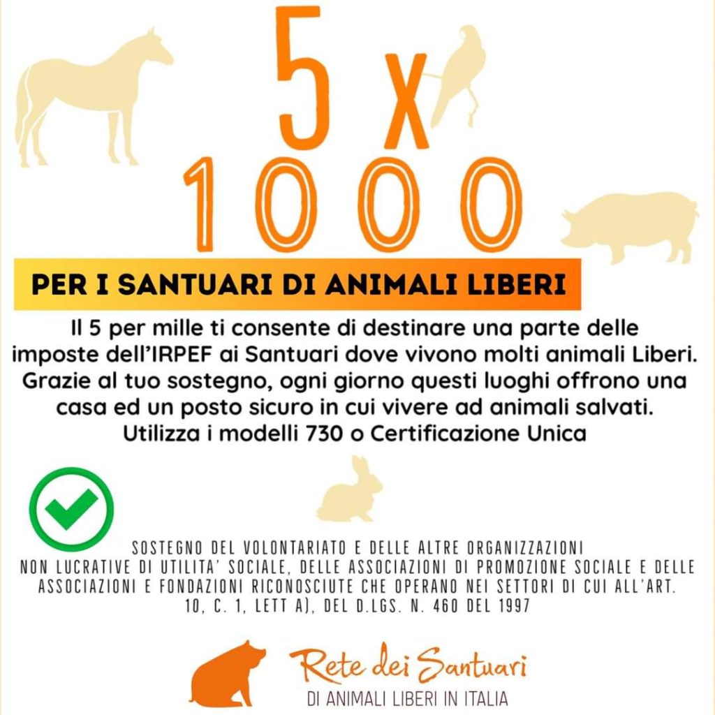 5X1000 - Rete dei Santuari di Animali Liberi in Italia